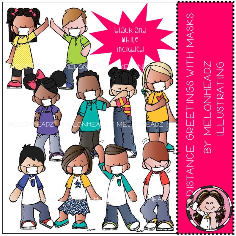 Distance Greetings Clip Art With Masks Mini - Etsy