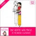 Tiny Kidlettes With Pencils Clip Art COMBO PACK - Etsy