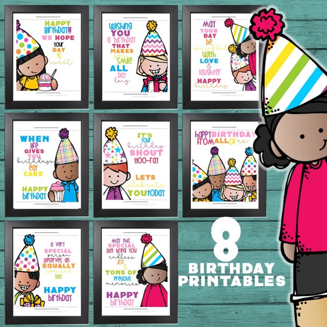 Birthday Printable Posters by Melonheadz - Etsy