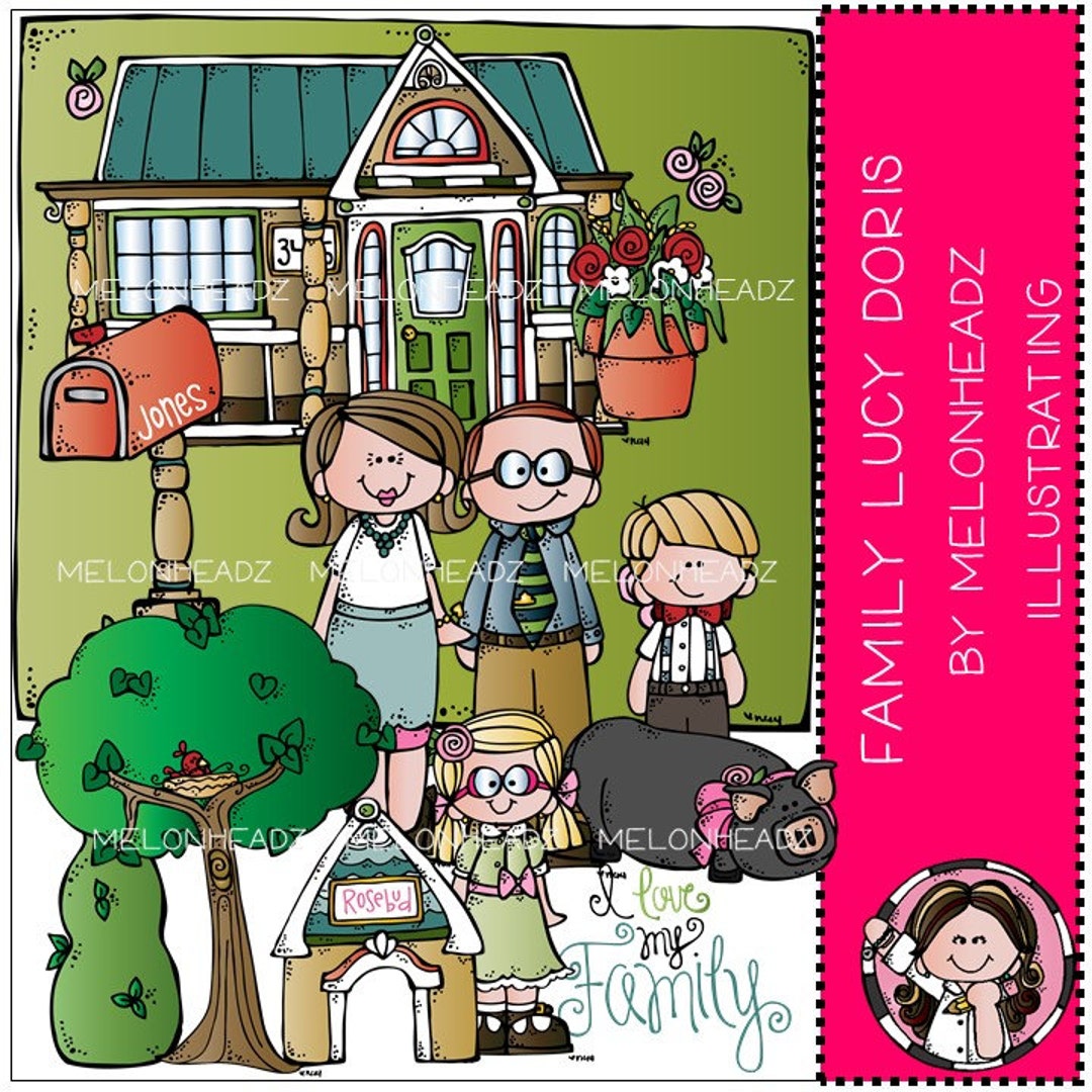 Family Clip Art - Lucy Doris - Combo Pack - Etsy