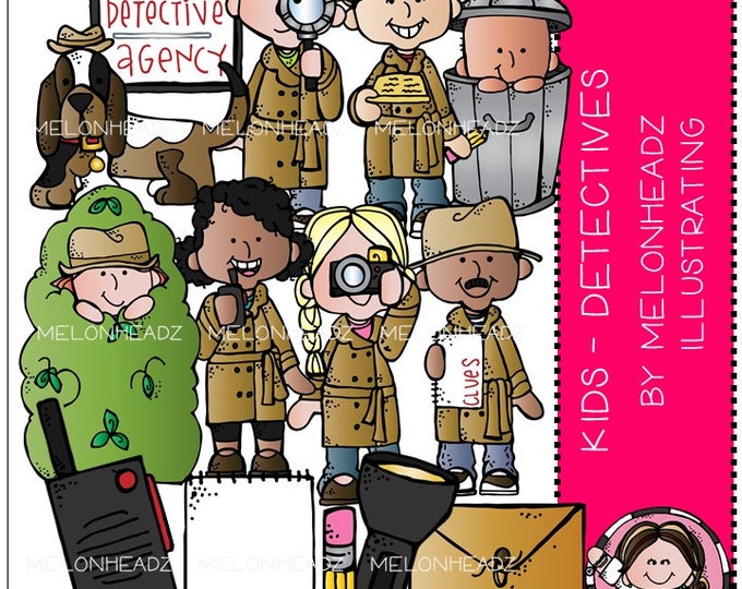 Detectives Clip Art Kids Combo Pack - Etsy