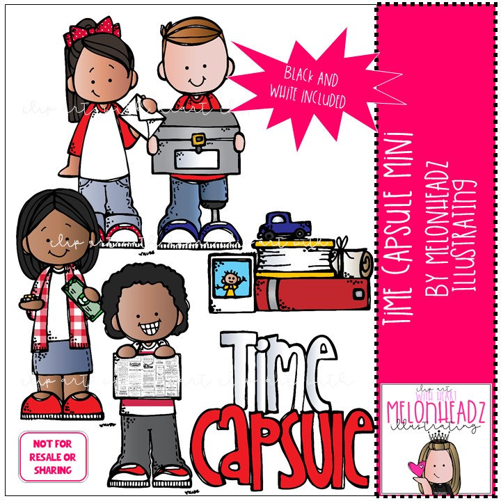 Time Capsule Clip Art - Mini - Etsy
