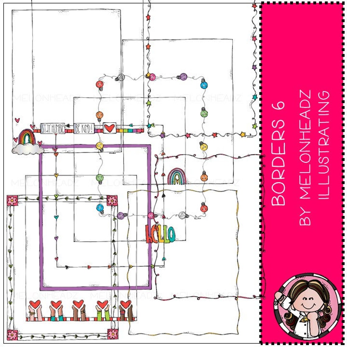 Borders Clip Art Set 6 | Etsy