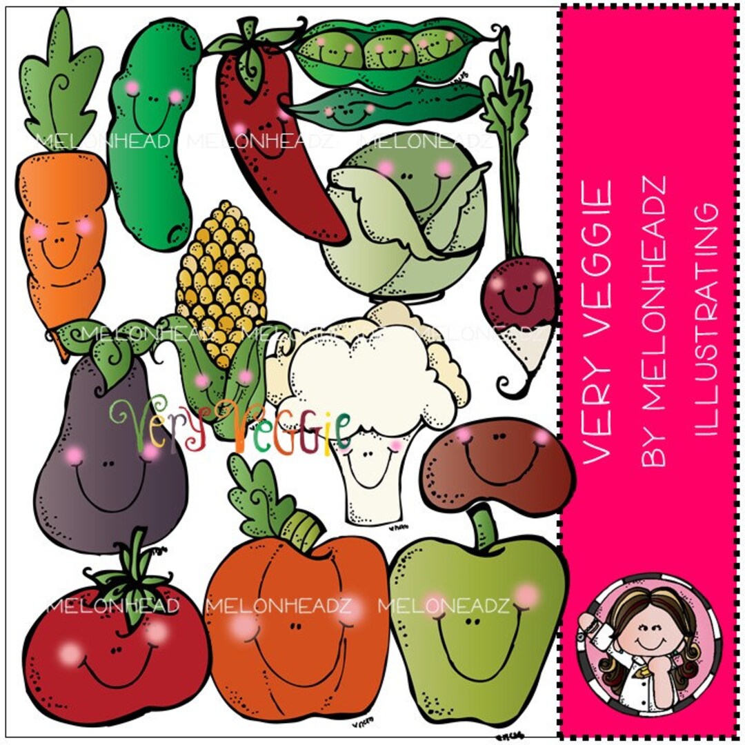 Vegetable Clip Art - Very Veggie - COMBO PACK - Etsy