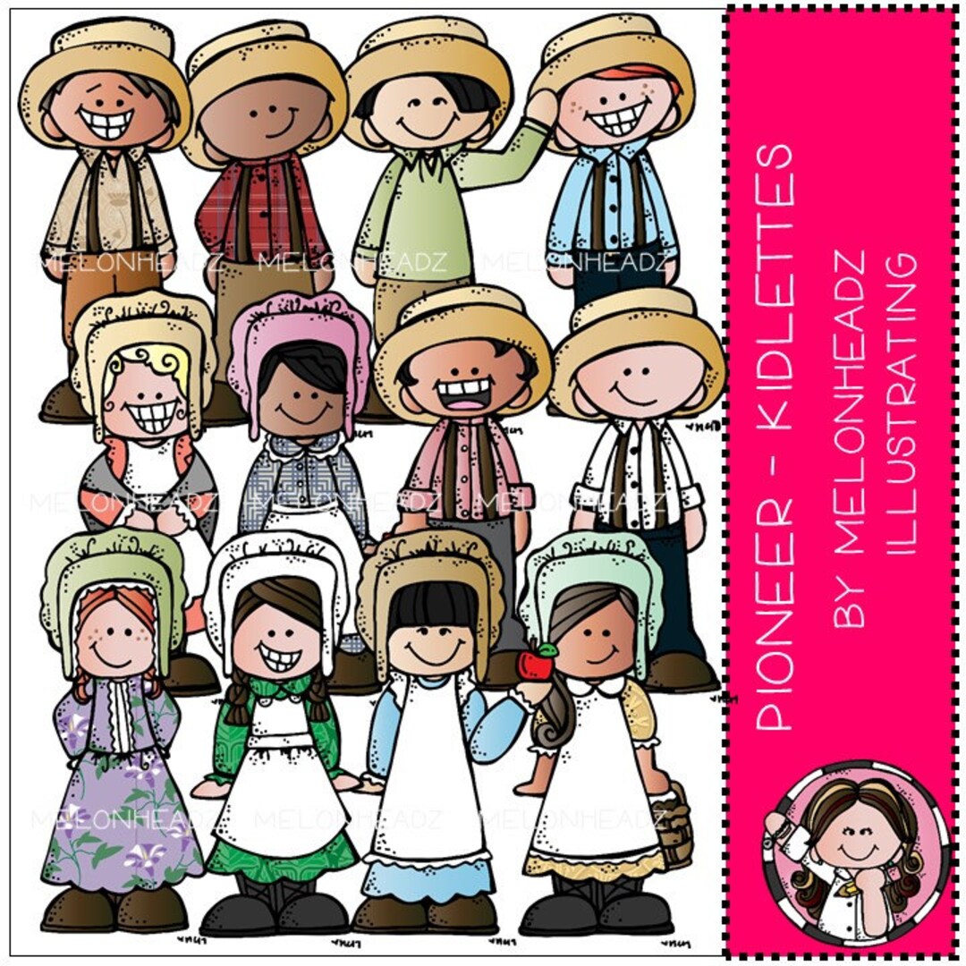 Pioneer Clip Art - Kidlettes - Etsy