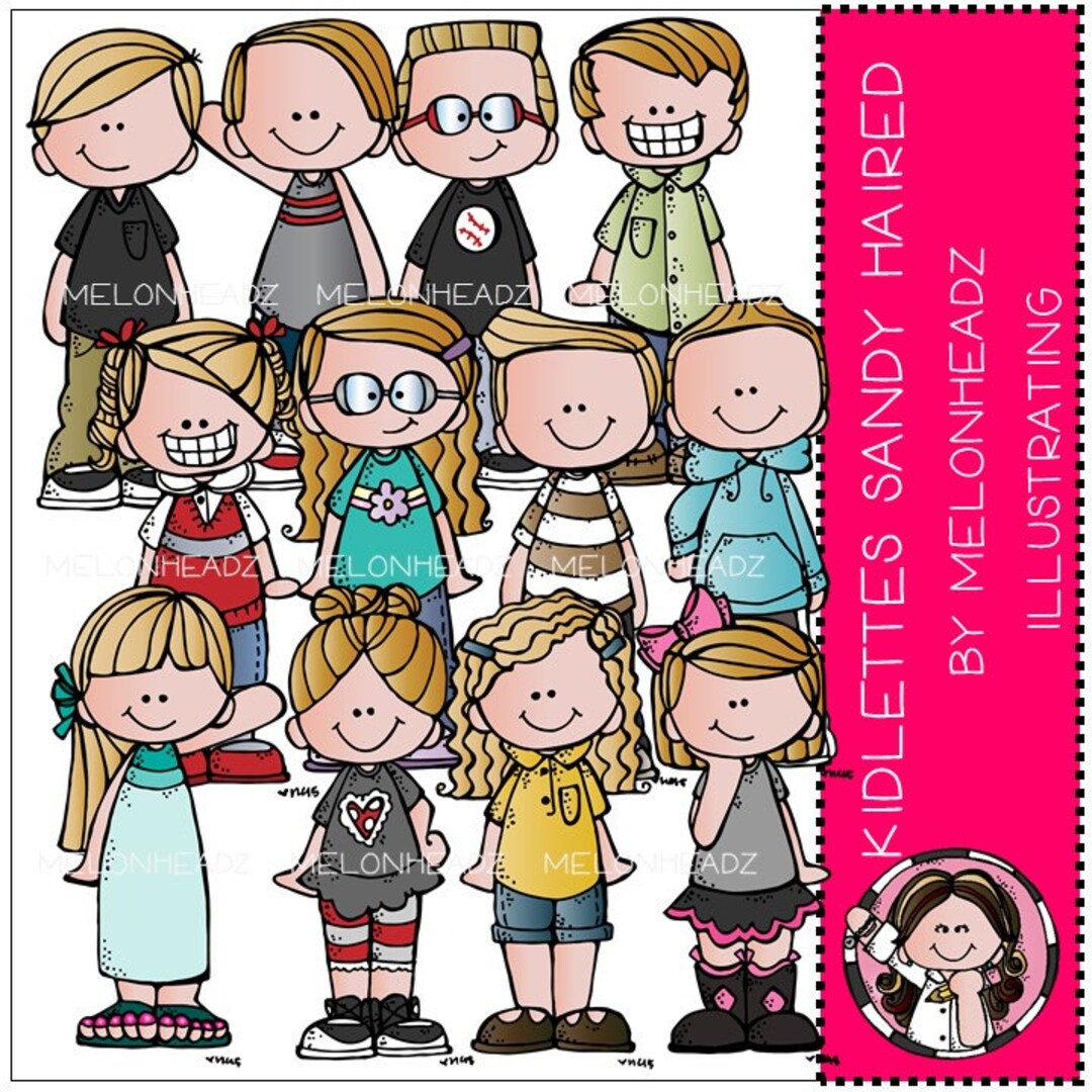 Kidlettes Clip Art - Sandy Haired - Combo Pack - Etsy