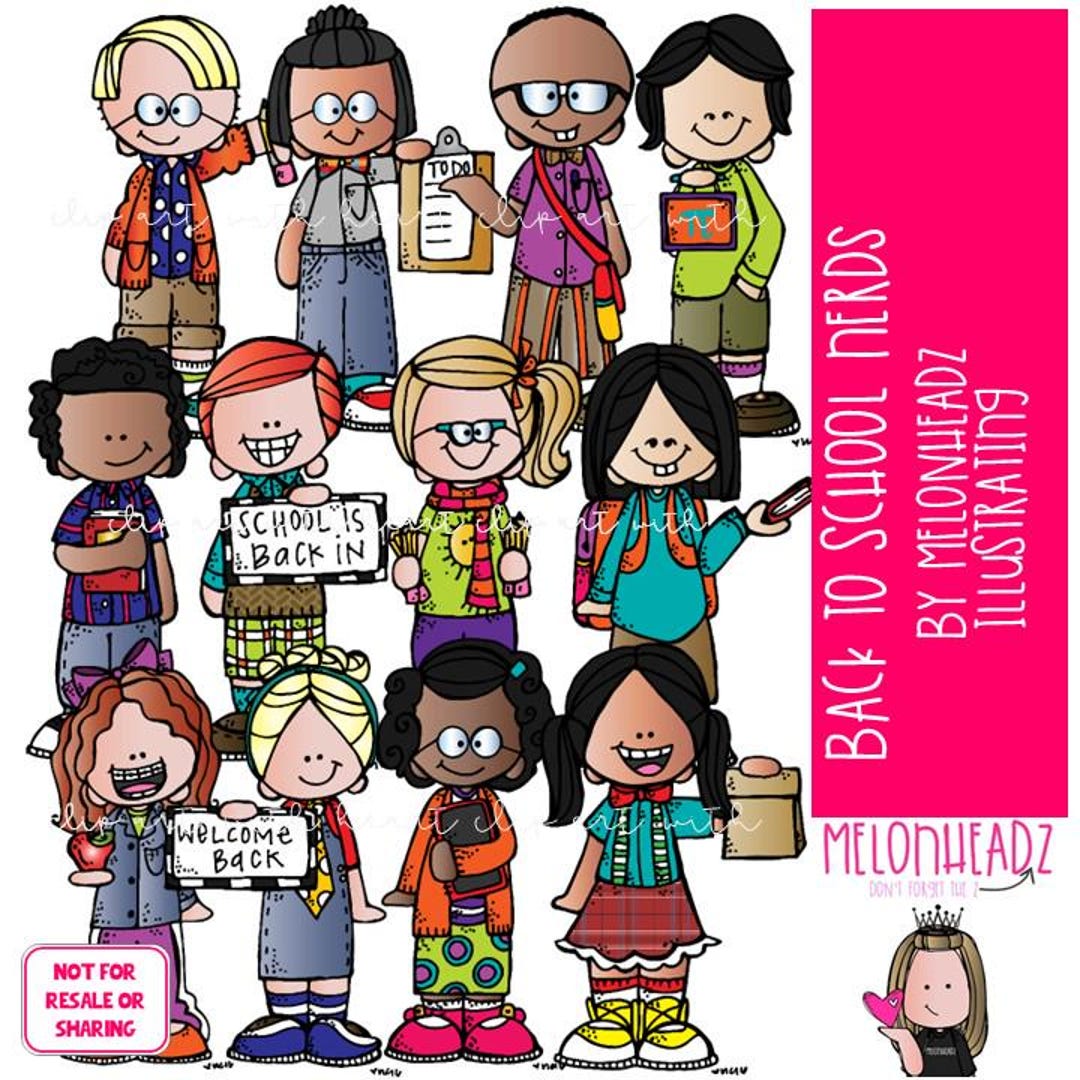 Back to School Clip Art, Nerds Clip Art COLORED Version - Etsy