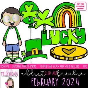 Melonheadz Addict Clip Art Digi Stamp February Set 2025 Mini - Etsy