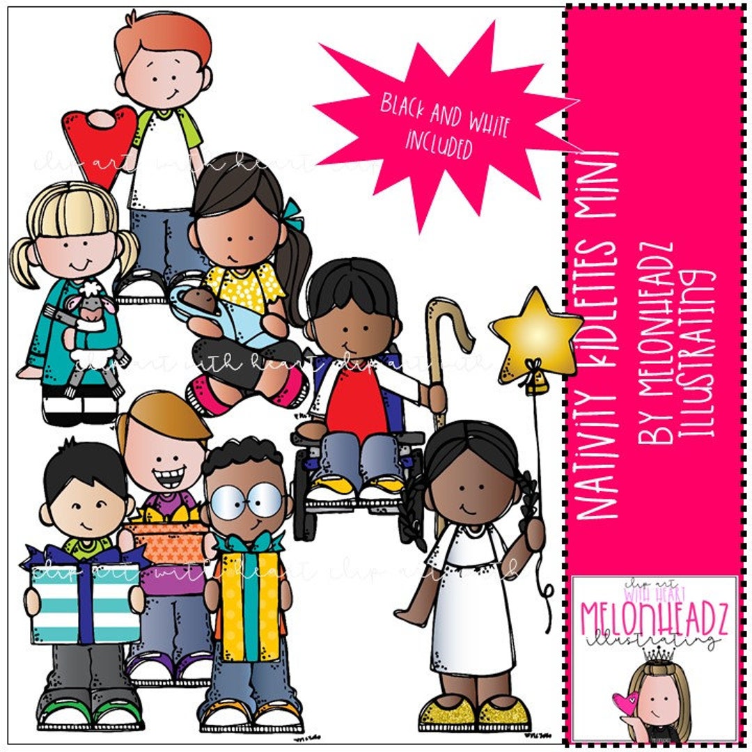 Nativity Kidlettes Clip Art Mini - Etsy