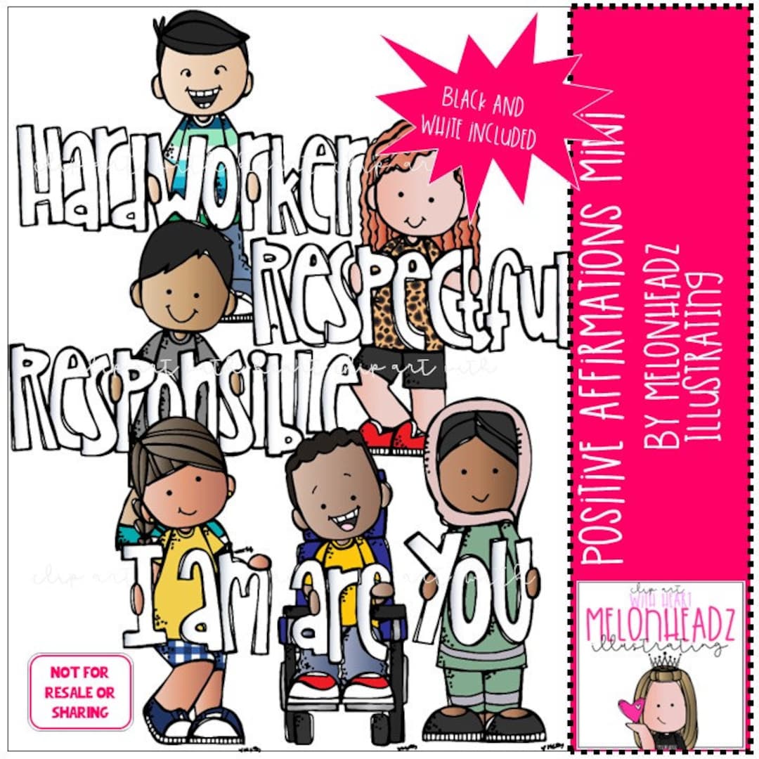 Positive Affirmations Clip Art Mini - Etsy