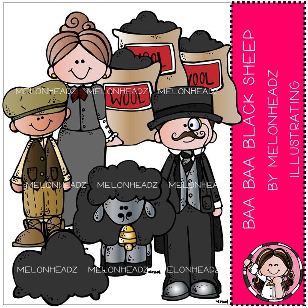Baa Baa Black Sheep Clip Art - Combo Pack - Etsy