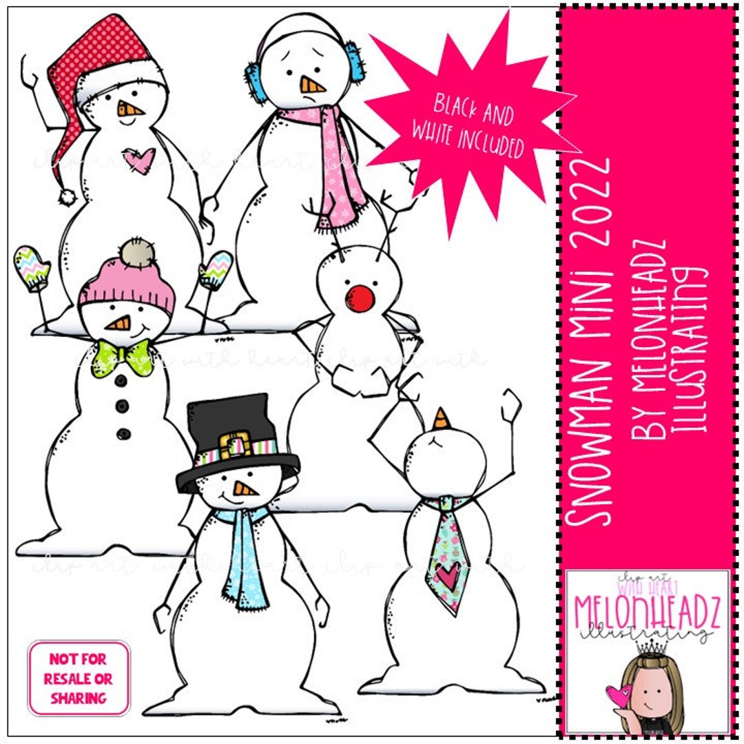 Snowman Winter Christmas CLIPART - Mini - Etsy