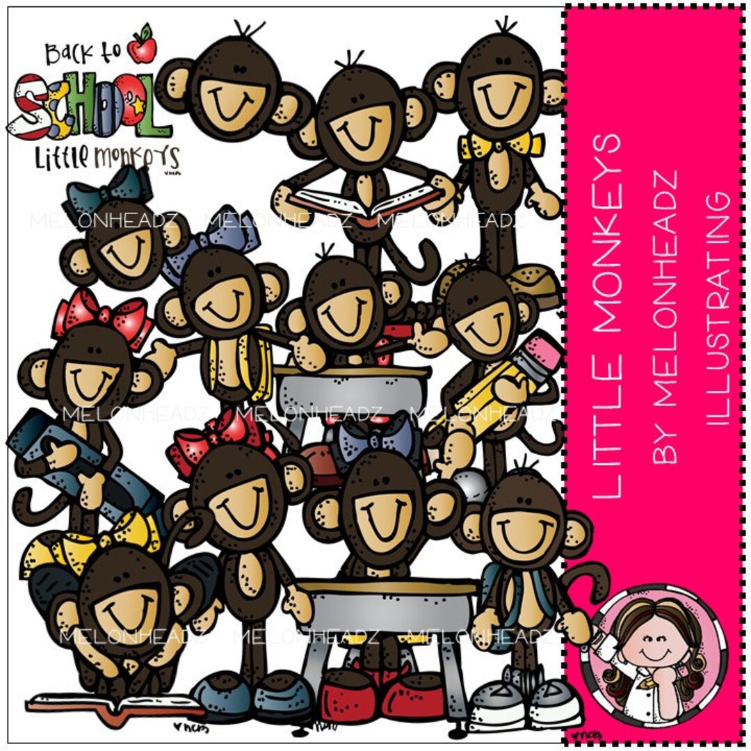 Little Monkeys Clip Art - Combo Pack - Etsy Australia