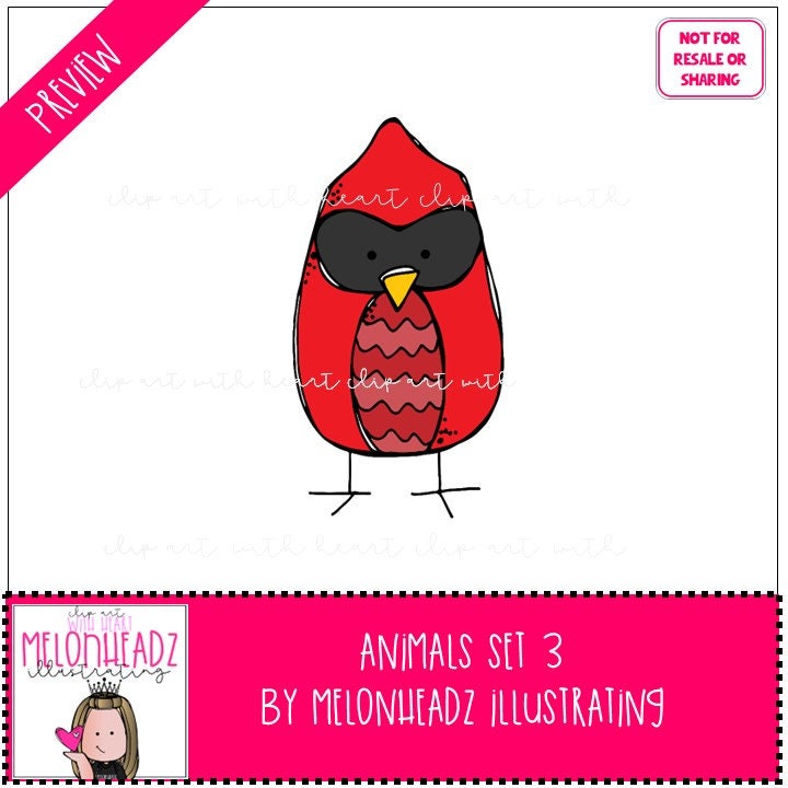Animals Set 3 Clip Art COLORED Version - Etsy