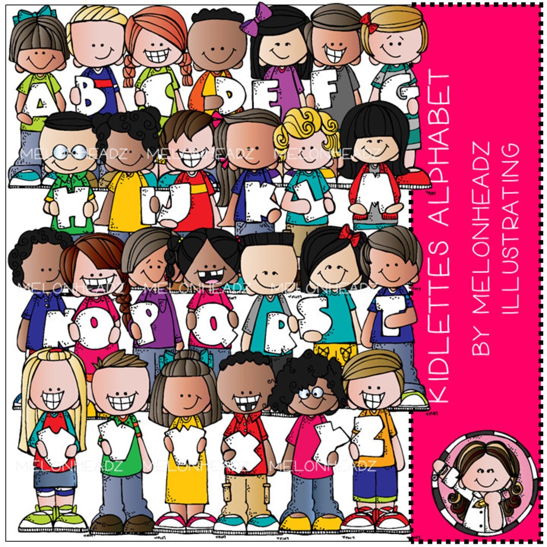 Kidlettes Alphabet Clip Art - COMBO PACK - Etsy