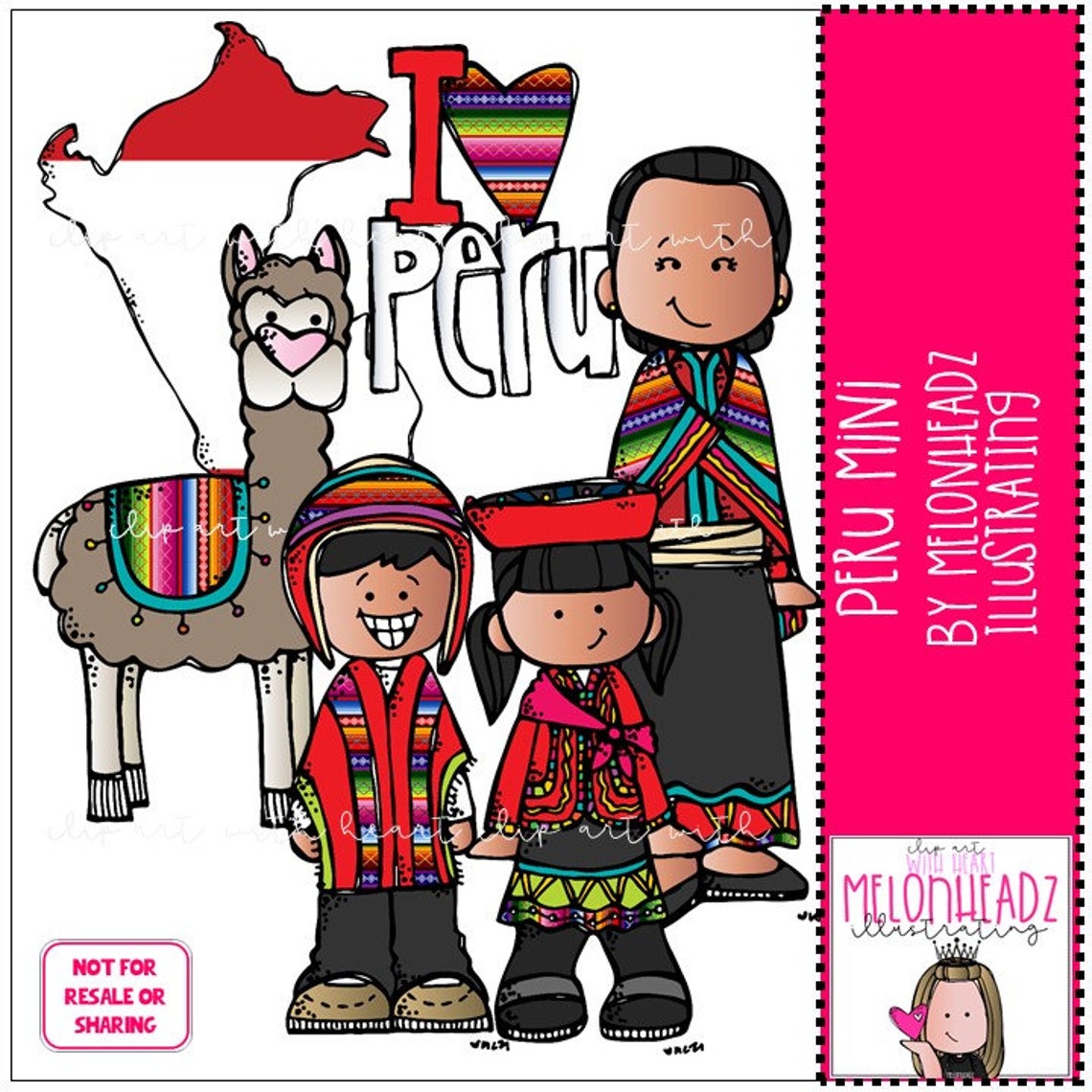 Peru Clip Art Mini by Melonheadz - Etsy
