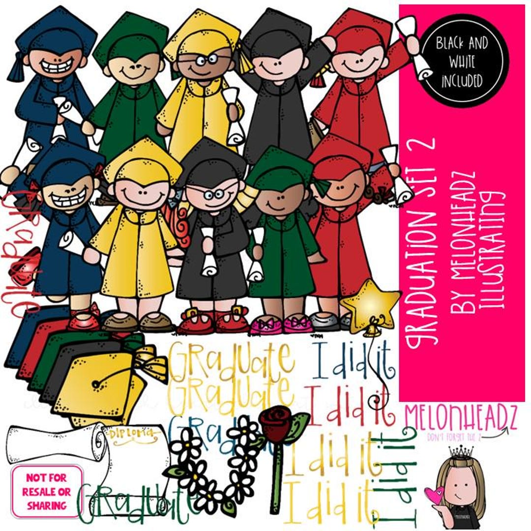 Graduation Clip Art Set 2 Commencement Clip Art COMBO PACK - Etsy