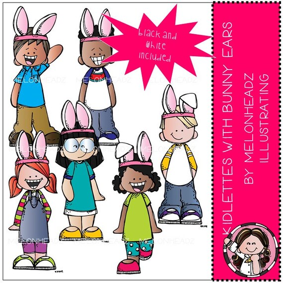 Kidlettes Clip Art Bunny Ears Mini | Etsy