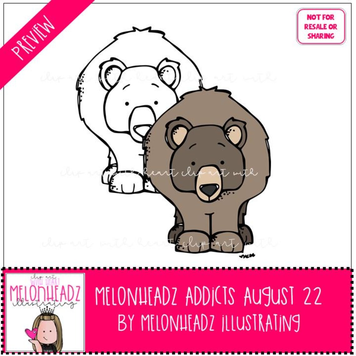 Melonheadz Addicts Clip Art - August 2022 Set - Mini - Etsy