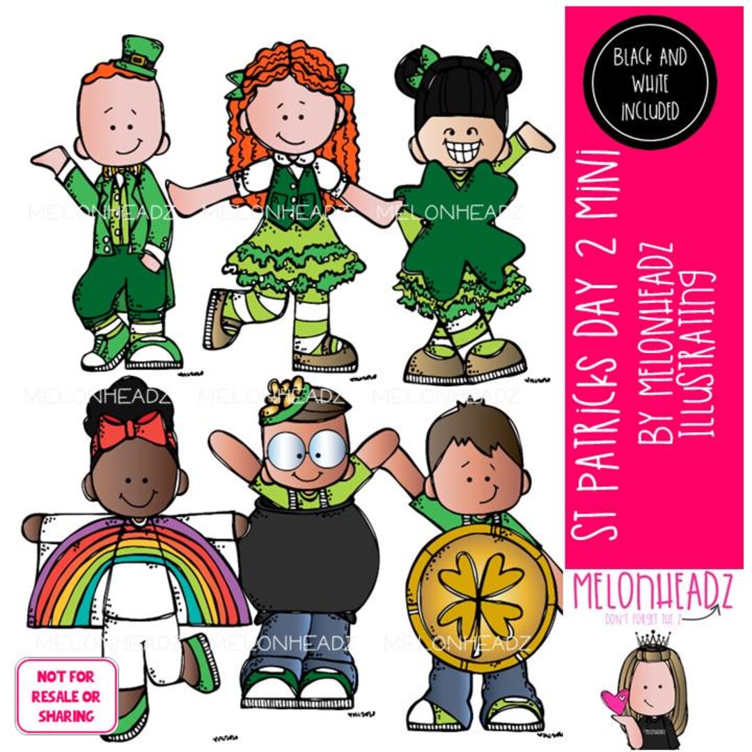 St Patrick's Day Clip Art 2, Pot of Gold, Rainbow Mini - Etsy