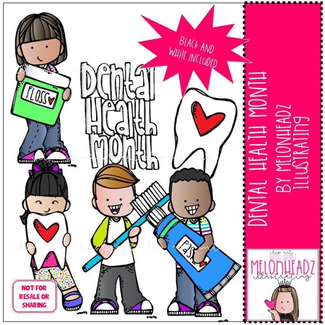 Dental Health Month Clip Art Mini - Etsy