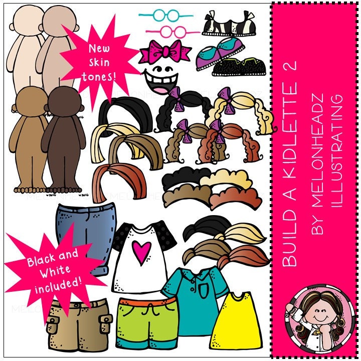 Build a Kidlette Clip Art Part 2 | Etsy