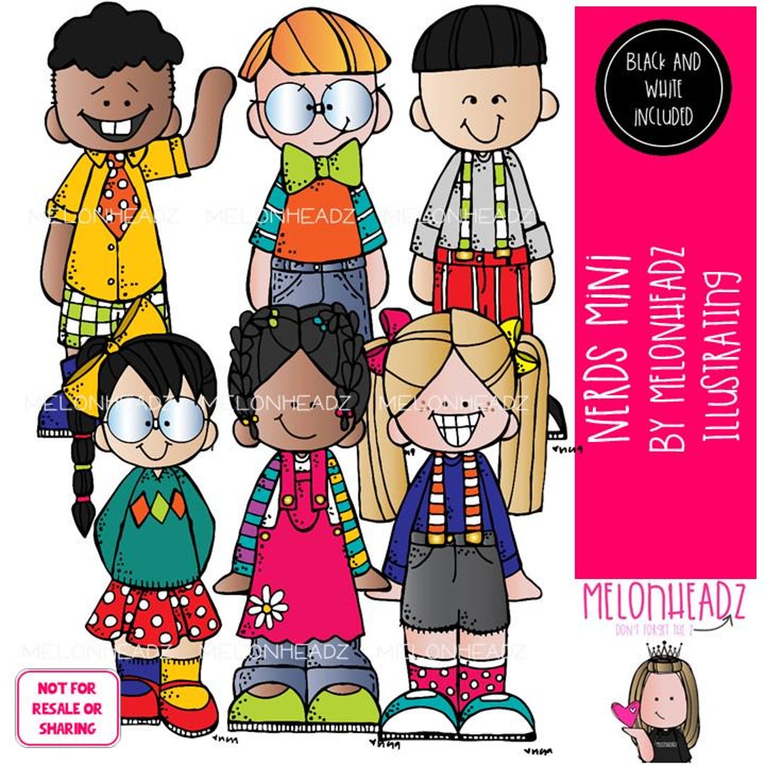 Nerd Clip Art, Kidlette Clip Art Mini - Etsy