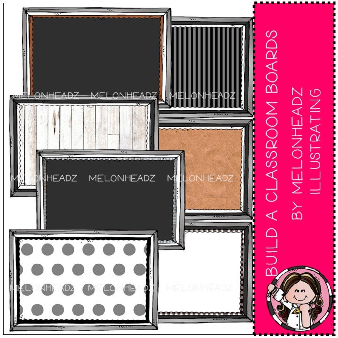Build A Classroom Clip Art - Bulletin Boards - FARMHOUSE - Etsy