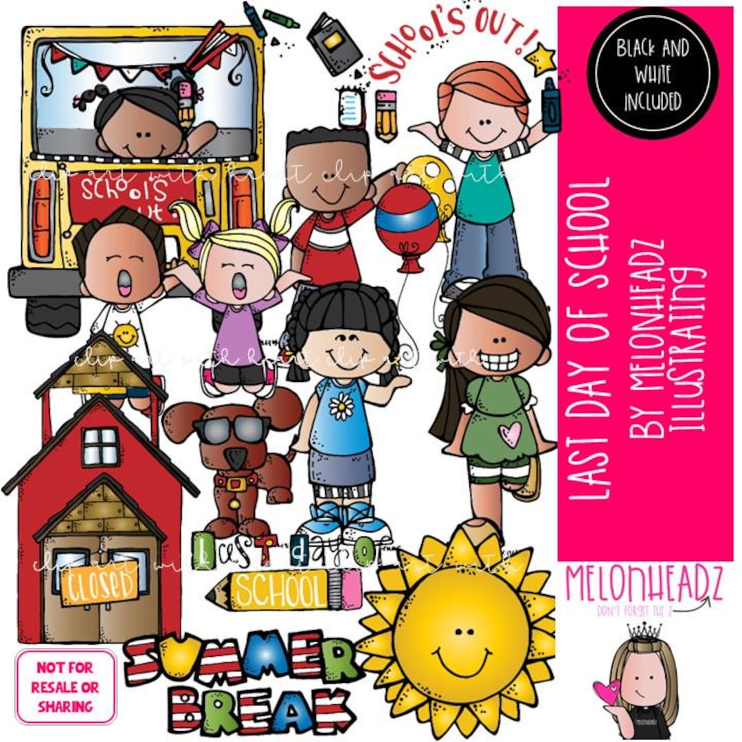 Last Day of School Clip Art End of Year Clip Art Combo Pack - Etsy