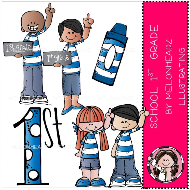 School 1st Grade Clip Art COMBO PACK - Etsy