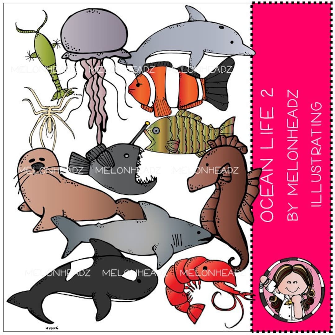 Ocean Life Clip Art Part 2 - Etsy