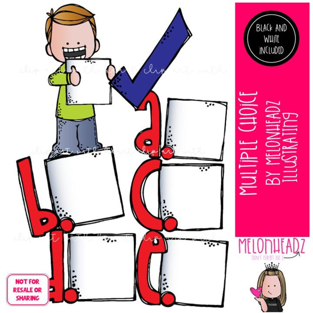 Multiple Choice Clip Art, Quiz Clip Art, Testing Clip Art Mini - Etsy