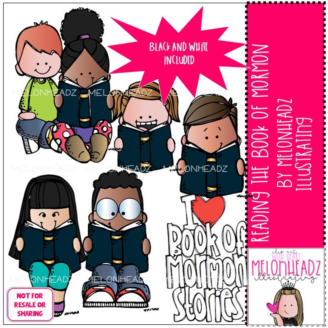 Reading the Book of Mormon Clip Art Mini LDS - Etsy