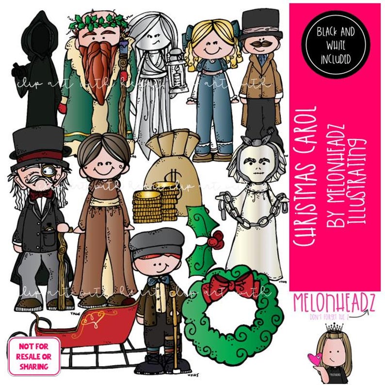 Christmas Carol Clip Art, Book Companion, Literature COMBO PACK - Etsy