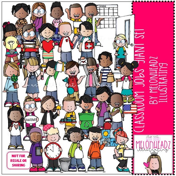 Kidlettes with Shapes clip art GIANT set by Melonheadz | Etsy