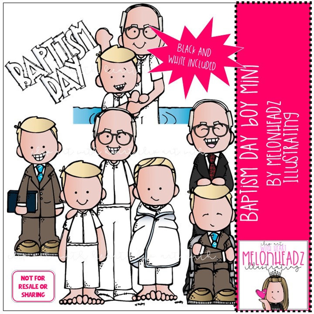 Baptism Day BOY Clip Art Mini LDS - Etsy