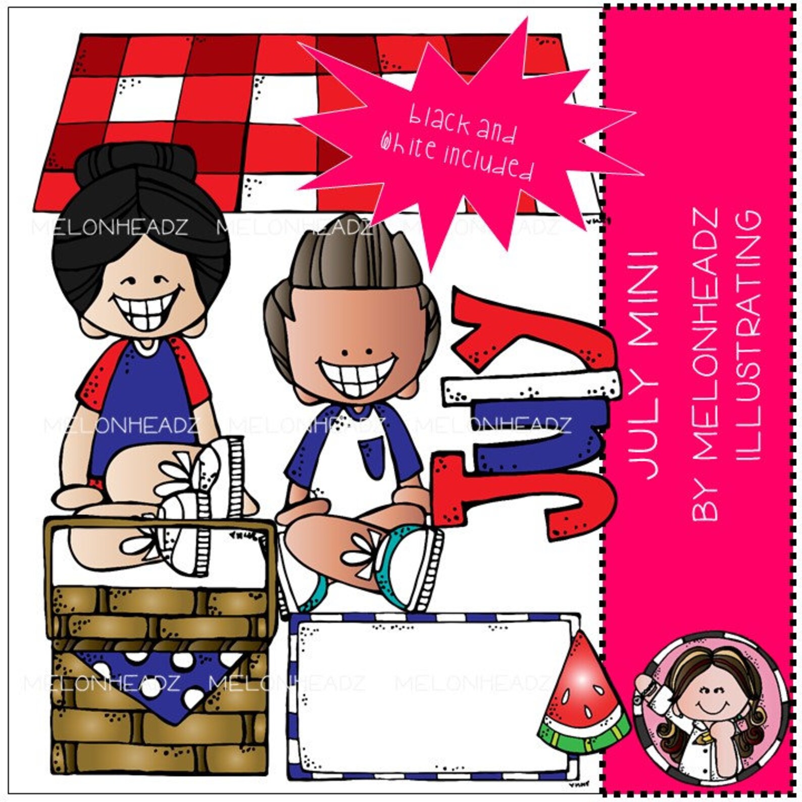 July Clip Art Mini - Etsy