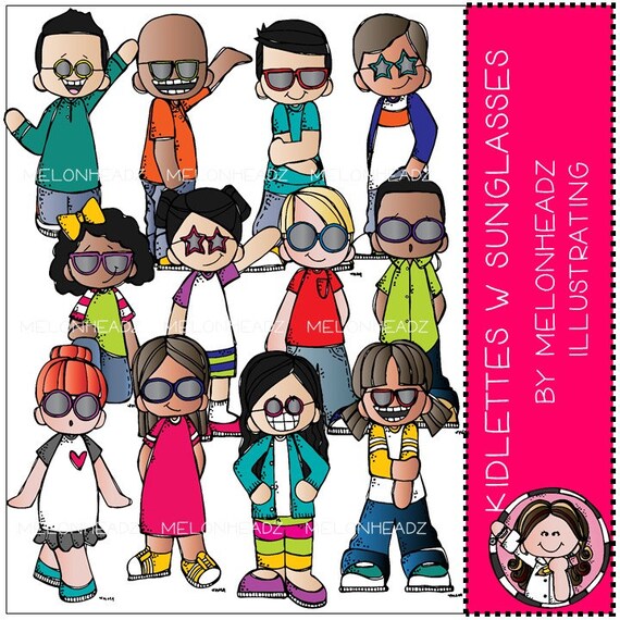 Kidlettes Clip Art With Sunglasses COMBO PACK - Etsy