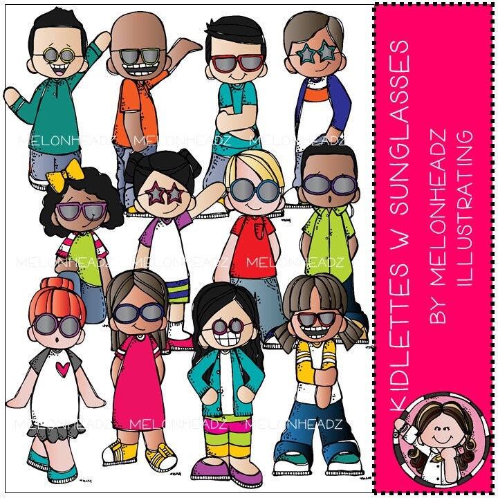 Kidlettes Clip Art With Sunglasses COMBO PACK - Etsy