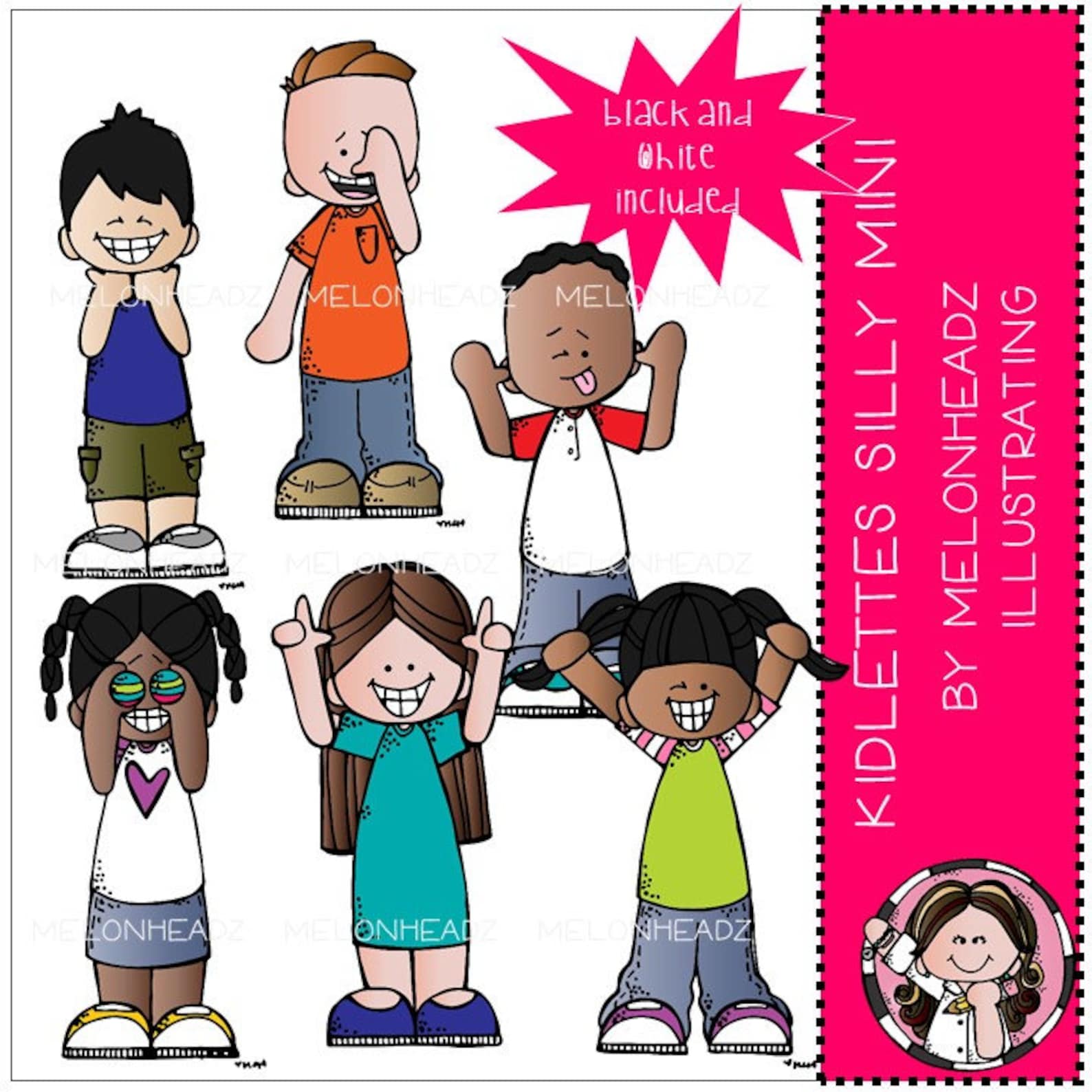 Kidlettes Clip Art - Silly - Set 2 - Mini - Etsy