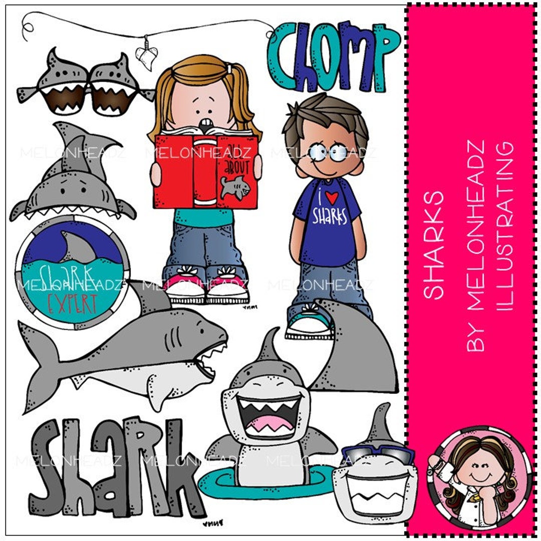 Sharks Clip Art - COMBO PACK - Etsy