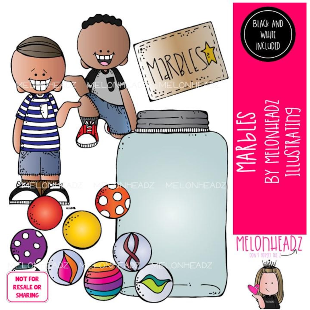 Marbles Clip Art, Jar, Play COMBO PACK - Etsy