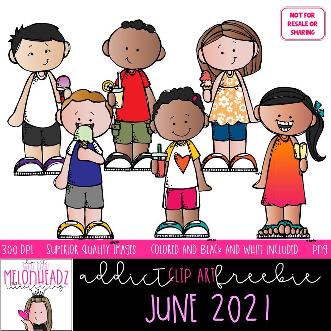 Melonheadz Addicts Clip Art - June Set 2021 - Mini - Etsy