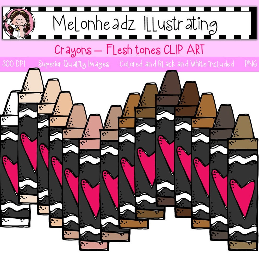 Crayons Clip Art - Flesh Tone - Single Image - Etsy
