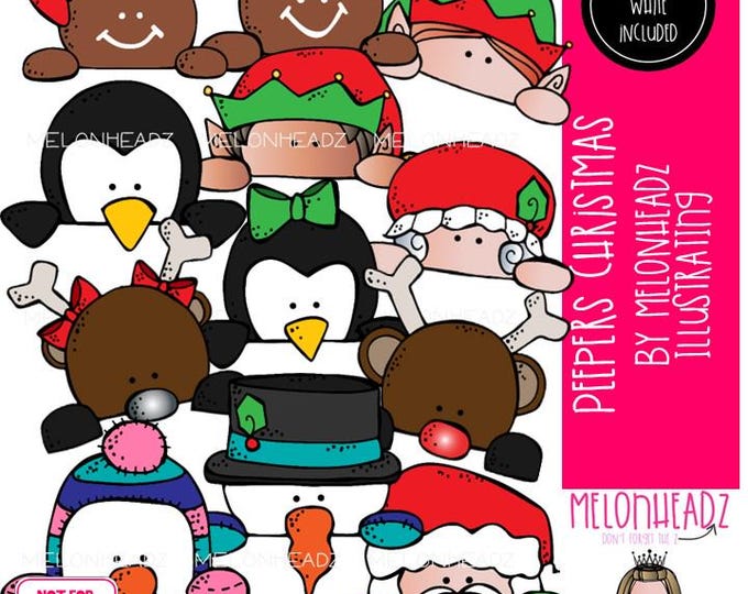 Christmas Toppers Clip Art - Cute Commercial Use Christmas Clipart ...
