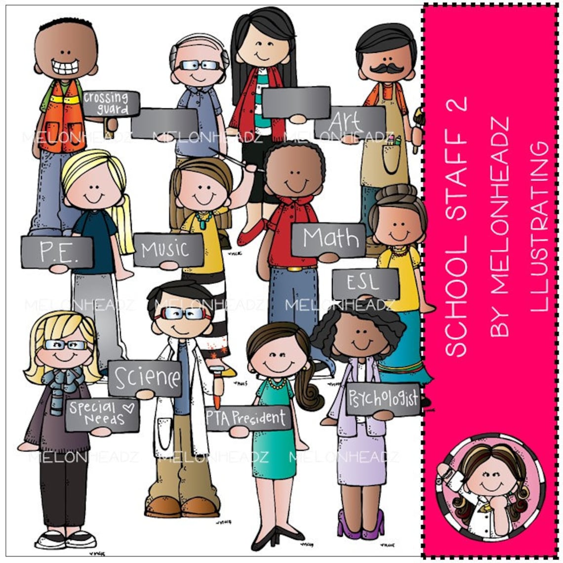 School Staff Clip Art Part 2 - Combo Pack - Etsy