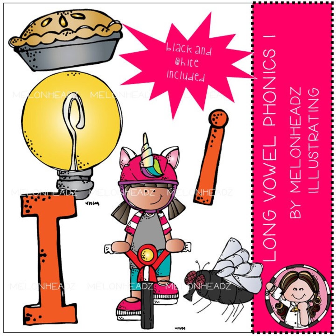 Long Vowel Phonics Clip Art - I - Mini - Etsy