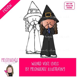 Wizard Clip Art, Voice Levels Mini - Etsy