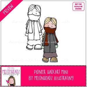 Pioneer Handcart Clip Art Set 2, LDS History Clip Art, LDS Clip Art ...