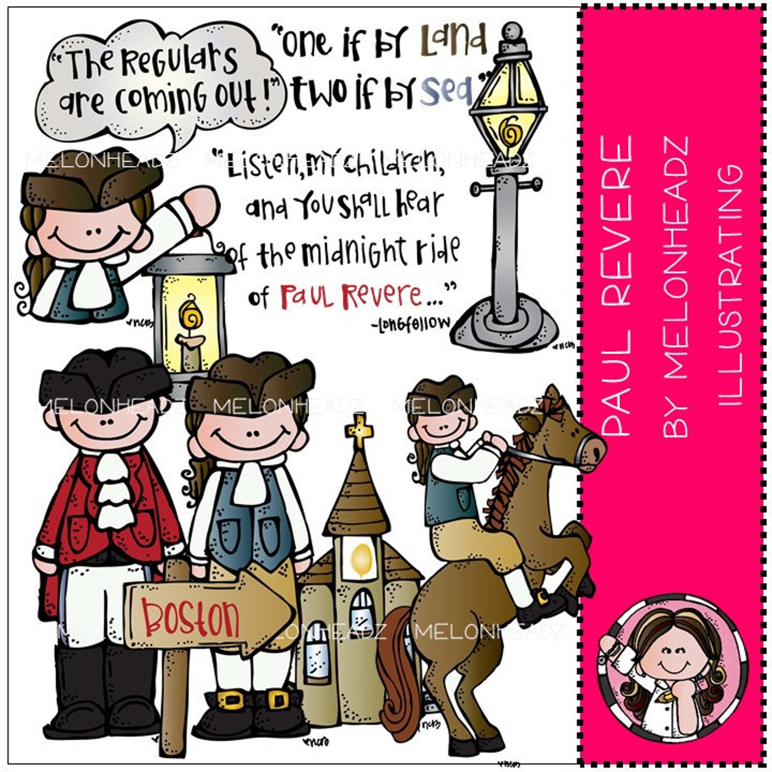 Paul Revere Clip Art Combo Pack - Etsy